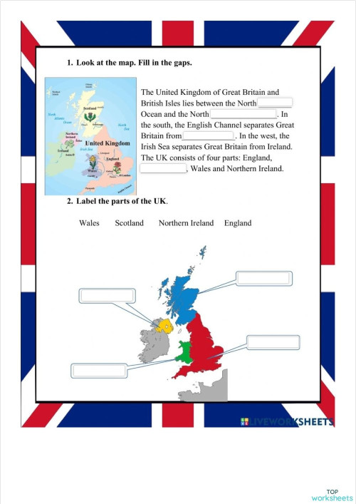 UK Geography. Interactive worksheet | TopWorksheets