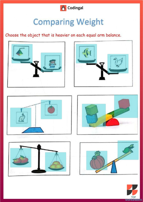 M_G01M13L49_WA02_Comparing_Weight_4. Interactive worksheet | TopWorksheets
