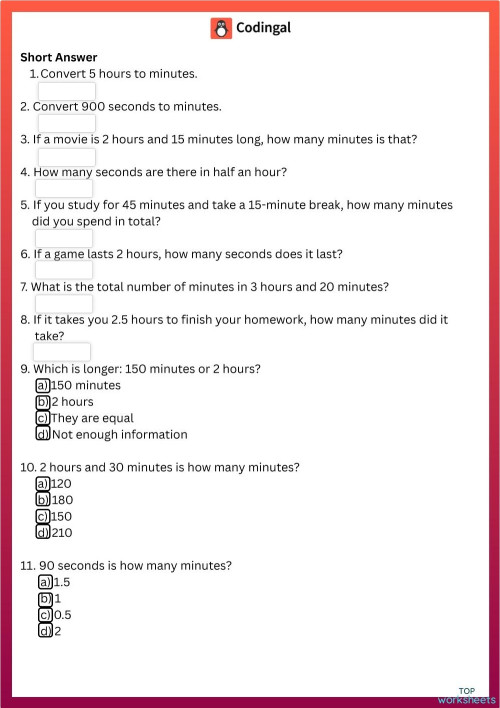 Time: interactive worksheets and online exercises | TopWorksheets