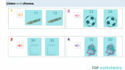 L9 - A43 - Things, Plural, Listening. Interactive worksheet | TopWorksheets