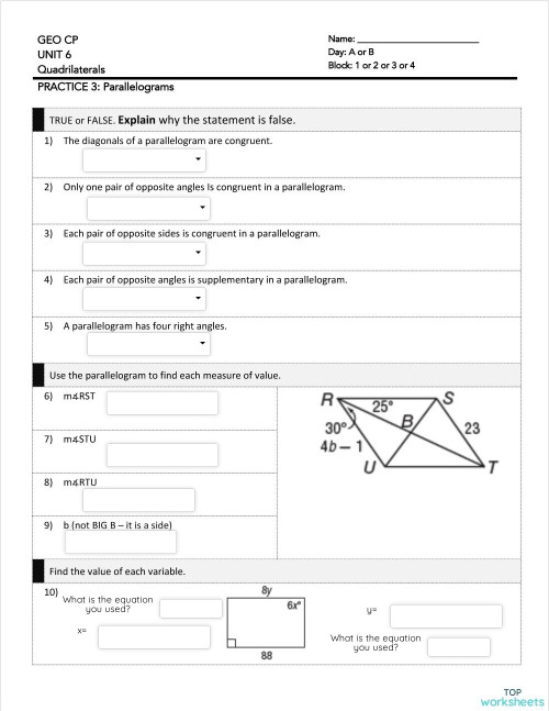 Math: interactive worksheets and online exercises | TopWorksheets