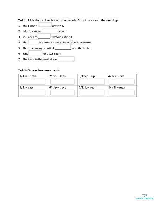 UNIT 1 - I SOUNDS. Interactive worksheet | TopWorksheets