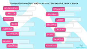 Personality Traits. Interactive worksheet | TopWorksheets
