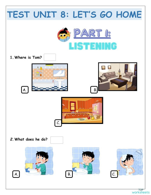 GS1_UNIT 8_TEST. Interactive worksheet | TopWorksheets