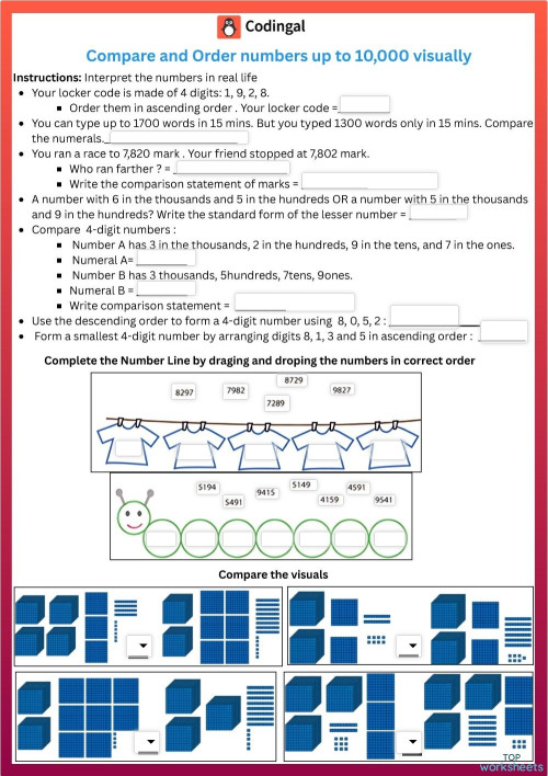 M_G03M02L04_WA02_Compare_numbers_up_to_10,000_4. Interactive worksheet | TopWorksheets