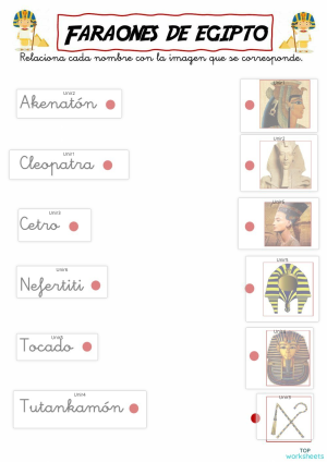 Faraones de Egipto. Ficha interactiva | TopWorksheets