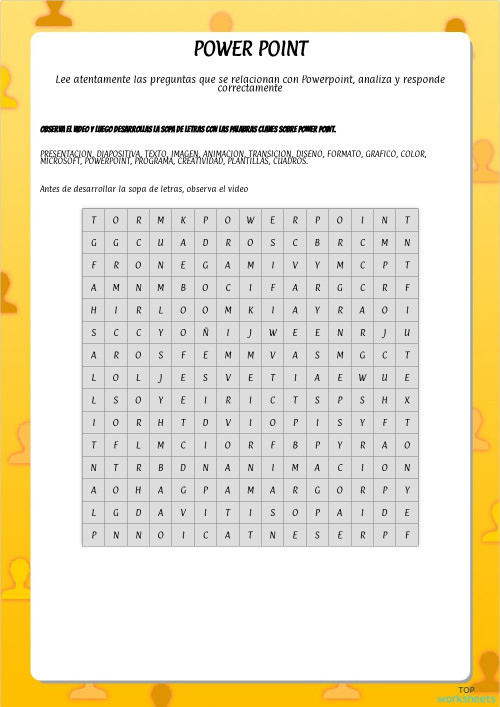 INTERFACE DE POWERPOINT. Ficha interactiva | TopWorksheets