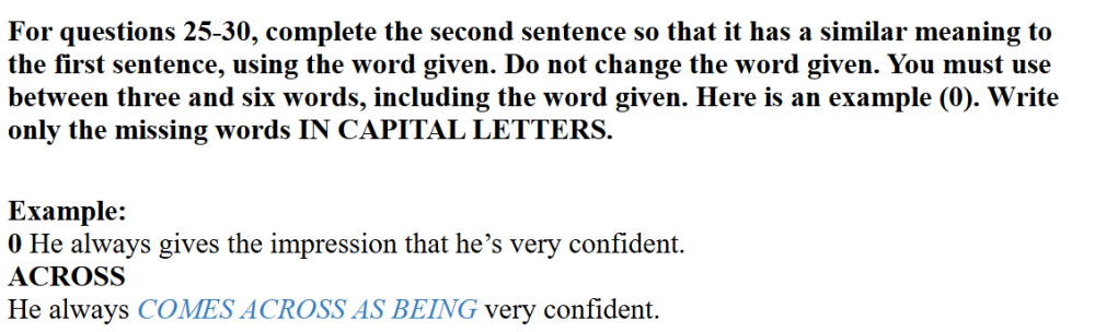 Test 4 CAE Practice Tests PAPER 1 - READING AND USE OF ENGLISH PART 4 ...
