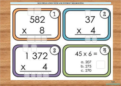 Multiplication and Division Fact Families. Interactive worksheet ...