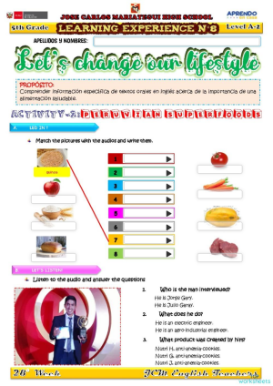 29°-SUPERFOOD-5SEC. Interactive worksheet | TopWorksheets