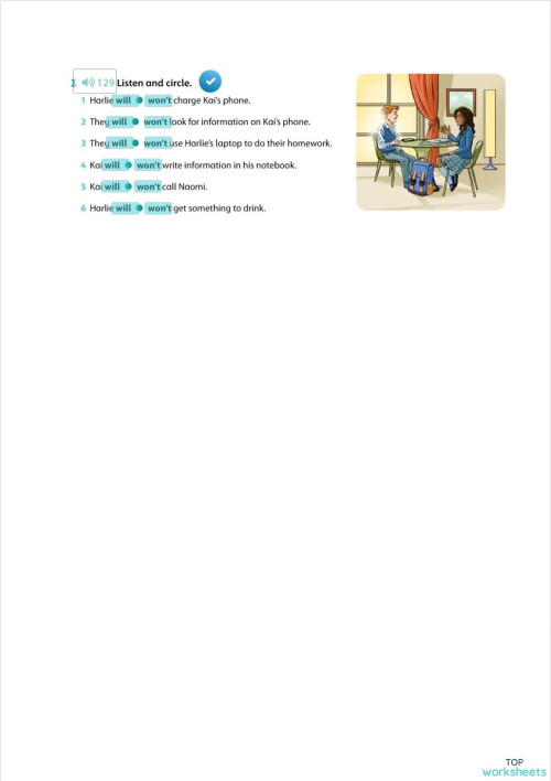 learn to listen time. Interactive worksheet | TopWorksheets