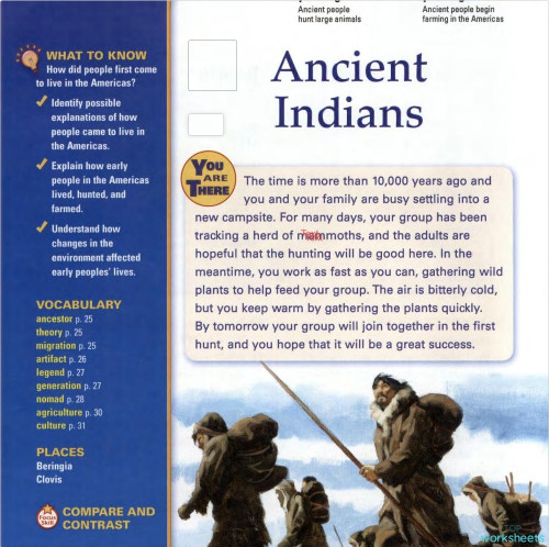 Ancient Indians. Interactive worksheet | TopWorksheets