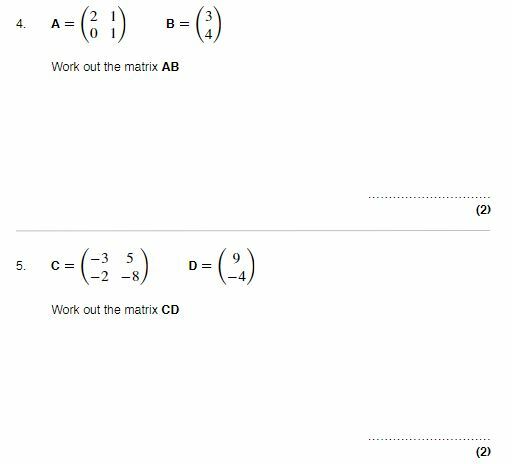 Matrices Review Test. Interactive worksheet | TopWorksheets