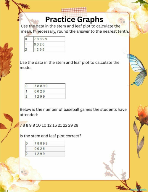 Practice Graphs. Interactive worksheet | TopWorksheets