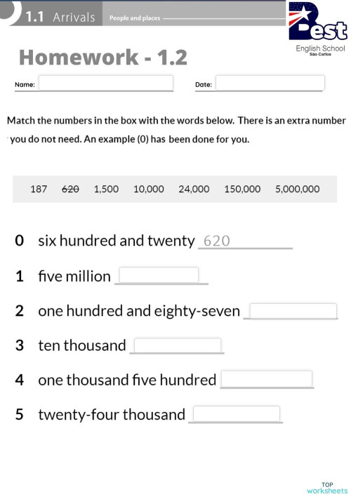 Extra exercise - Homework 1.2. Interactive worksheet | TopWorksheets