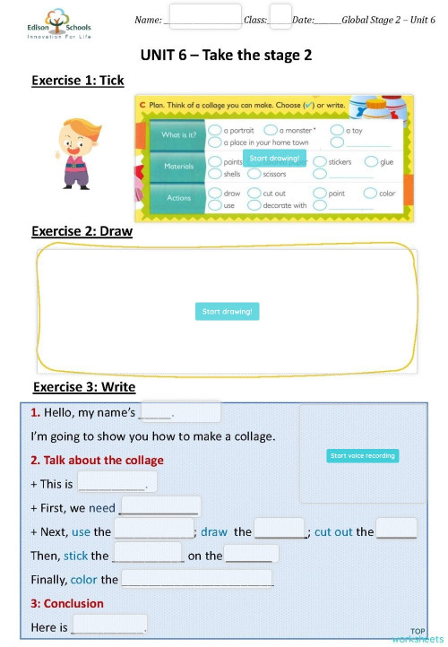 GS2 - Unit 6 - Take the stage 2. Interactive worksheet | TopWorksheets