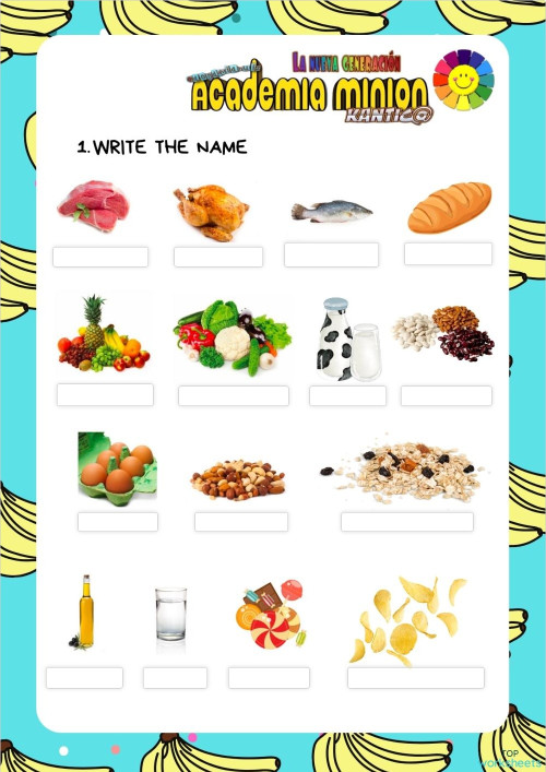 Foods: interactive worksheets and online exercises | TopWorksheets