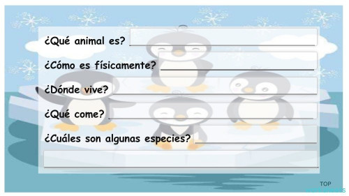 ficha informativa - Los pingüinos. Ficha interactiva | TopWorksheets