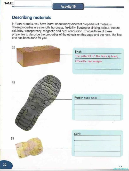 ACTIVITY 19: DESCRIBING MATERIALS (AMAZING Group). Interactive ...