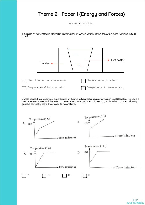 Theme 2 - Paper 1 (Energy and Forces). Interactive worksheet ...