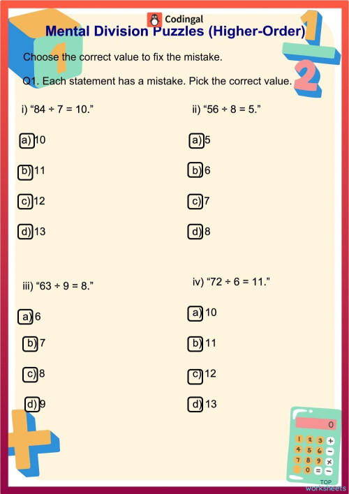 M_G03M17L35_WE01_Divide using mental strategies. Interactive worksheet ...
