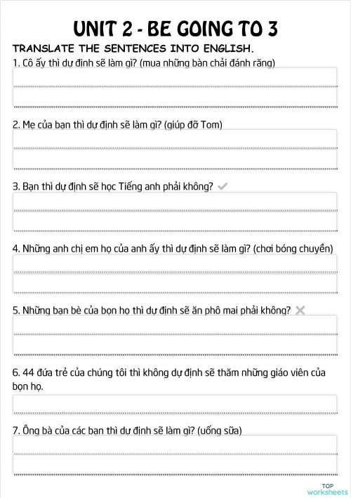 GRADE C - BE GOING TO 3. Interactive worksheet | TopWorksheets