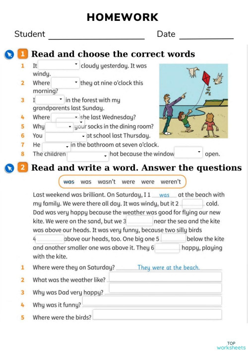 HOMEWORK UNIT 10. Interactive worksheet | TopWorksheets