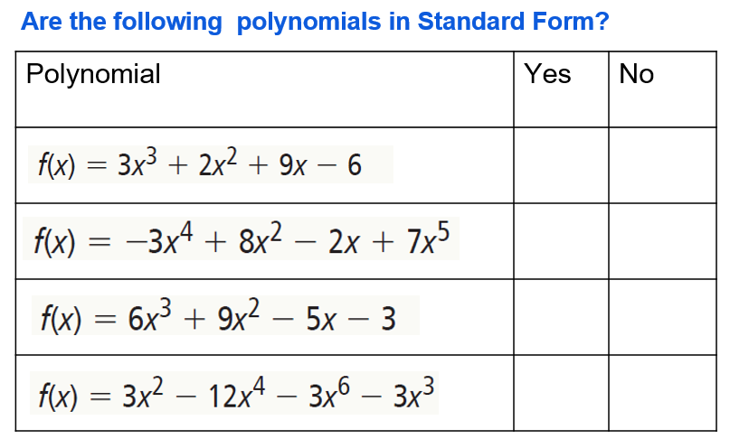 L 2-1 Graphing Polynomial functions. Interactive worksheet | TopWorksheets