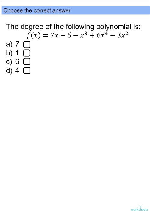 L 2-1 Graphing Polynomial functions. Interactive worksheet | TopWorksheets