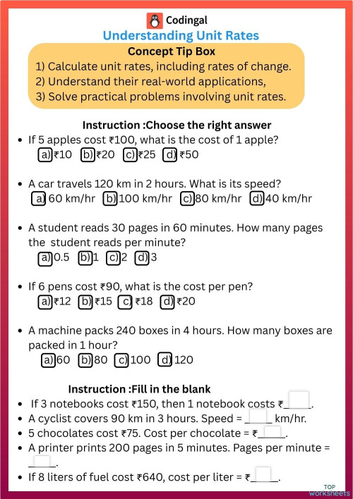 M_G06M06L24_WC01_Understanding Unit Rates. Interactive worksheet ...