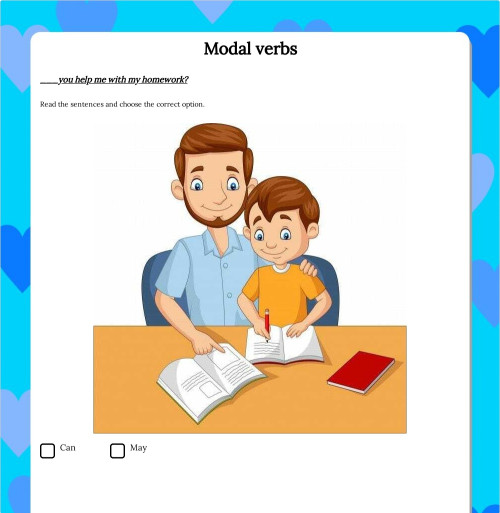 Modal verbs. Interactive worksheet | TopWorksheets
