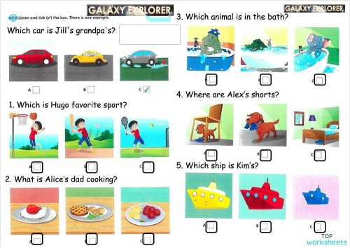 Starters Mini Trainer P7. Interactive worksheet | TopWorksheets