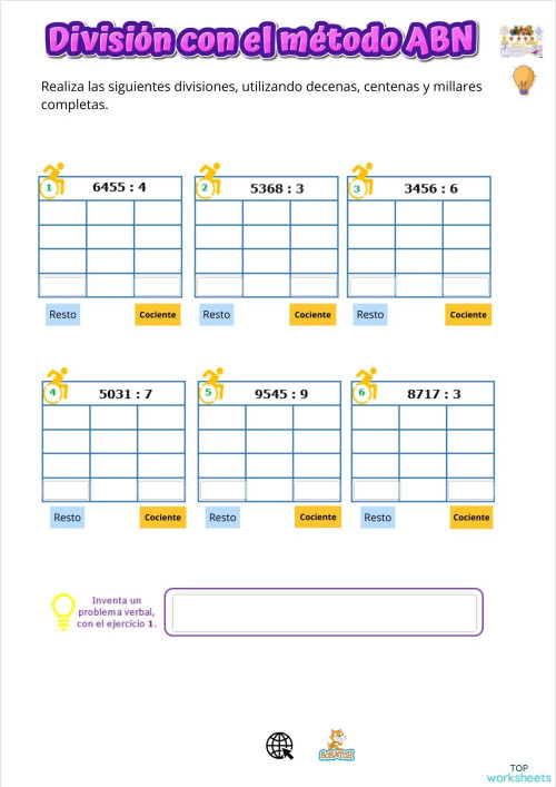 ABN: fichas interactivas y ejercicios online | TopWorksheets