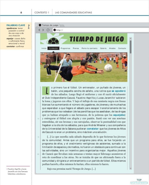 1. Las familias y las comunidades 6. Ficha interactiva | TopWorksheets