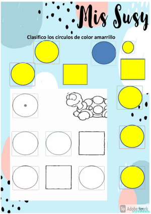 CIRCULOS AMARILLO. Ficha interactiva | TopWorksheets
