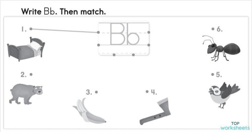 02 letter B. Interactive worksheet | TopWorksheets
