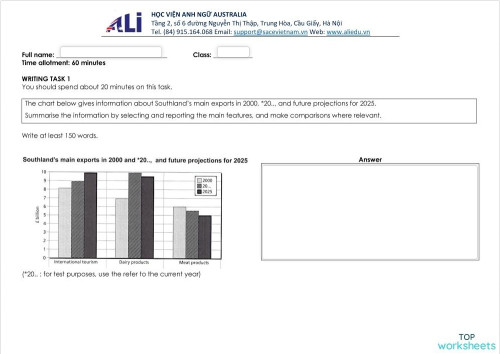 IELTS Practice_Writing Test 4. Interactive worksheet | TopWorksheets