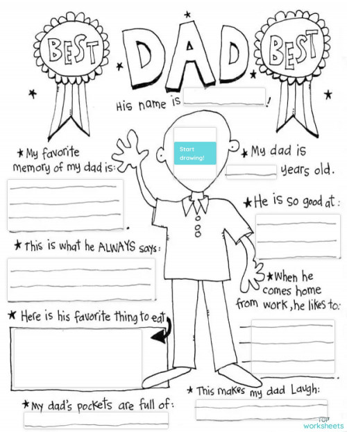 Father's Day. Interactive worksheet | TopWorksheets