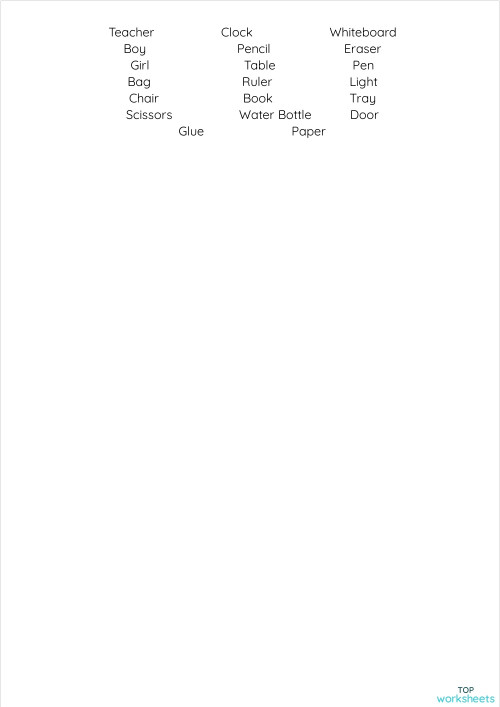 labeling objects. Interactive worksheet | TopWorksheets