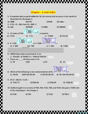 Junk Seller. Interactive worksheet | TopWorksheets