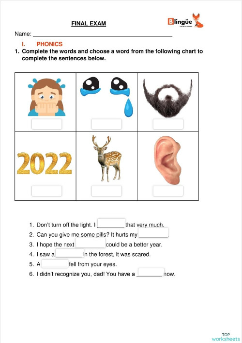 English: interactive worksheets and online exercises | TopWorksheets