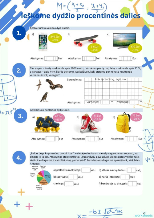 Matematika: interactive worksheets and online exercises | TopWorksheets