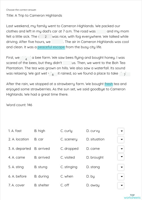 English language: interactive worksheets and online exercises ...