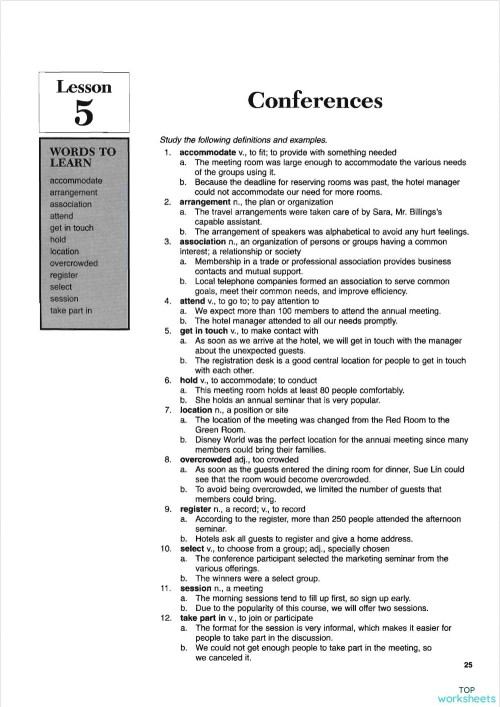 600 Essential Words for Toeic Lesson 5 - Vocab. Interactive worksheet ...