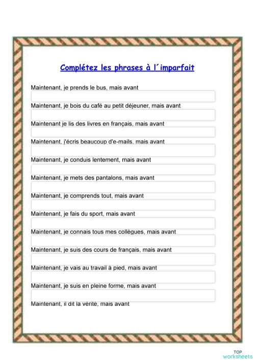 L´IMPÉRATIF. Interactive worksheet | TopWorksheets