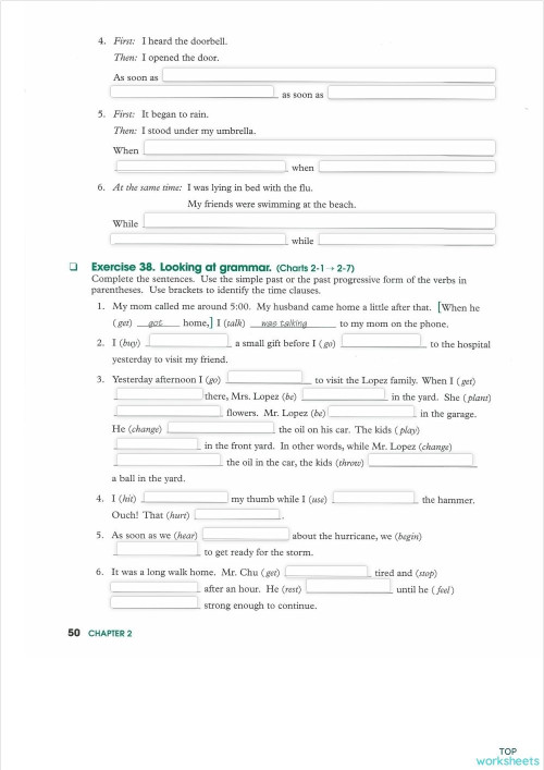 Present continuous review. Interactive worksheet | TopWorksheets