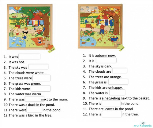 Fill in the gaps. Interactive worksheet | TopWorksheets
