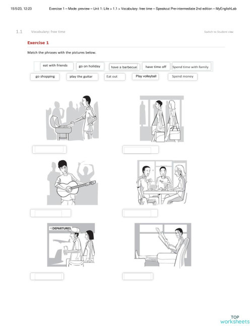 Vocabulary 1.1. Interactive worksheet | TopWorksheets