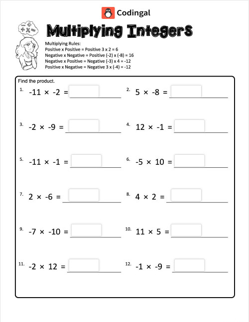 M_G07T01_WC03_MultiplyingIntegers. Interactive worksheet | TopWorksheets