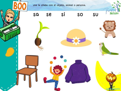 LEEMOS Y RECONOCEMOS SÍLABAS SA, SE, SI, SO, SU_K3 PETIT. Ficha ...